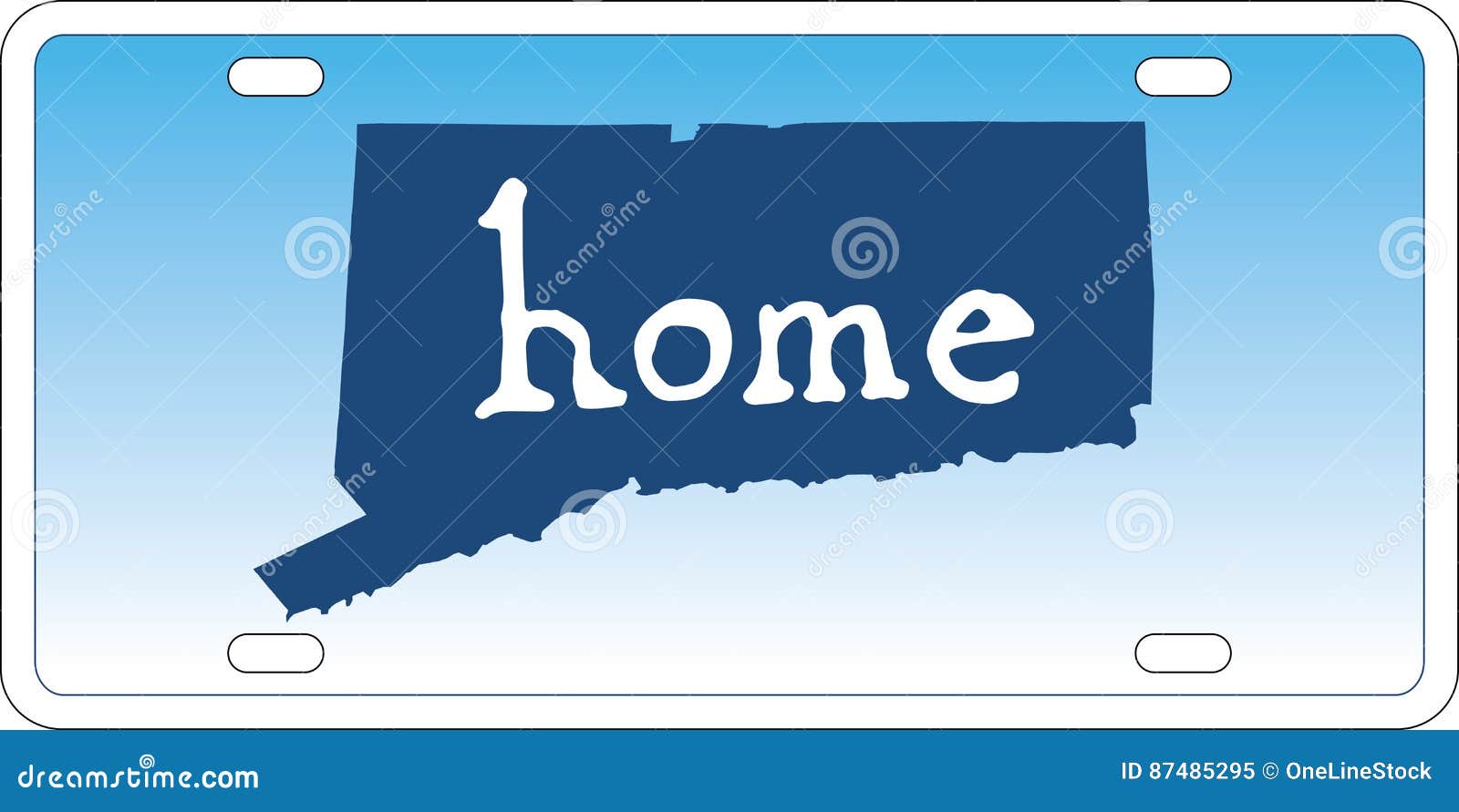 Connecticut State License Plate Vector Stock Vector - Illustration of ...