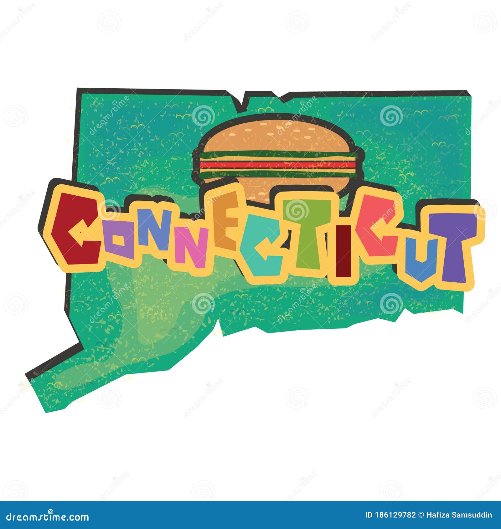 Connecticut State Map. Vector Illustration Decorative Design Stock ...