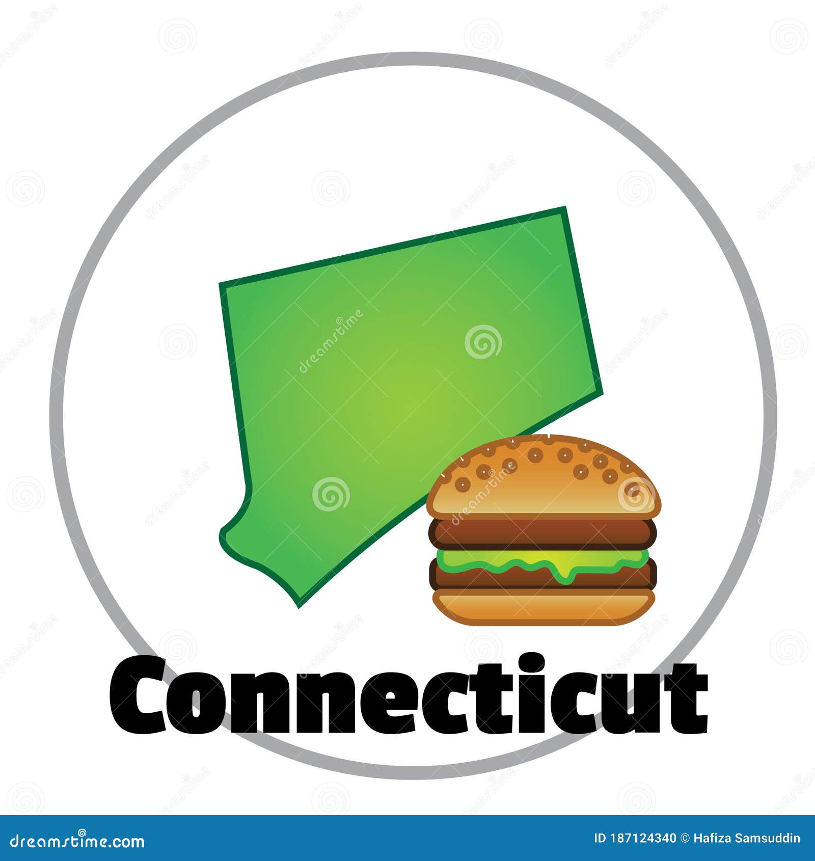 Connecticut State Map. Vector Illustration Decorative Design Stock ...