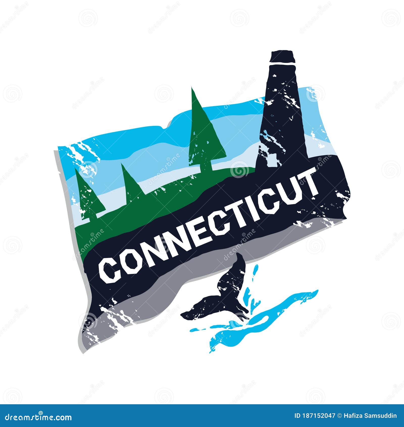 Connecticut State. Vector Illustration Decorative Design Stock Vector ...