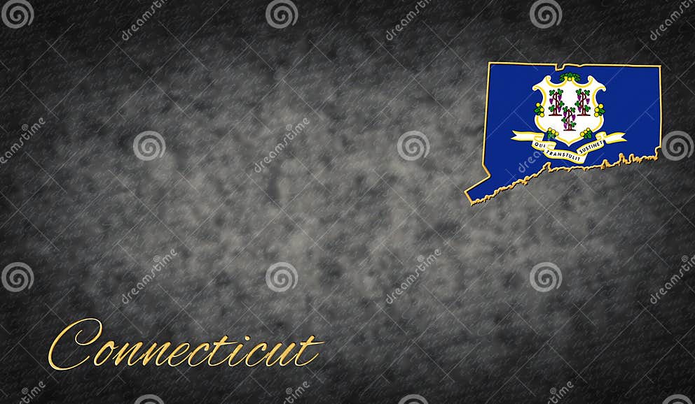 Connecticut Symbols, Map of Connecticut Stock Image - Image of mystic ...