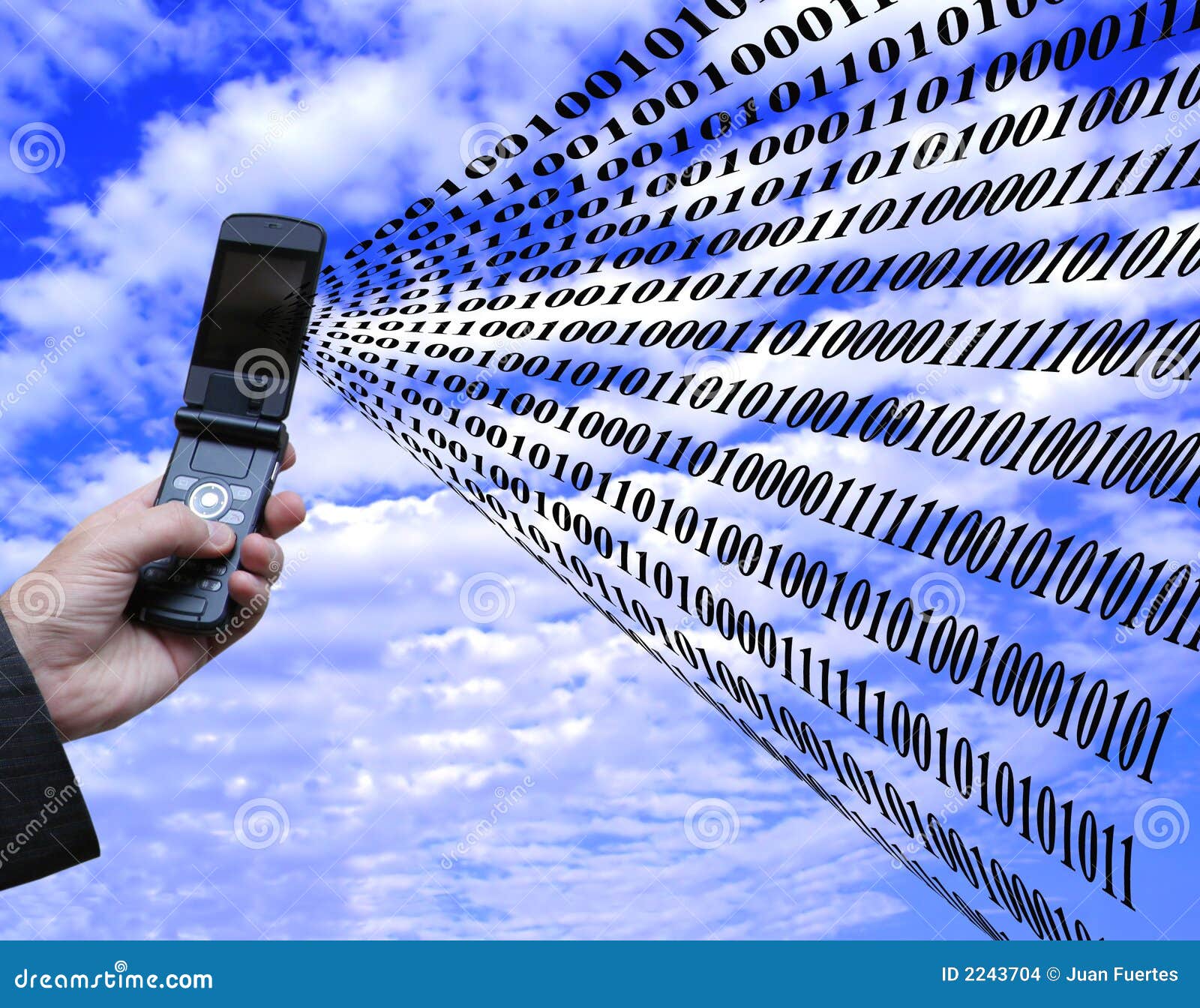 Connecting stock photo. Image of blue, message, binary - 2243704