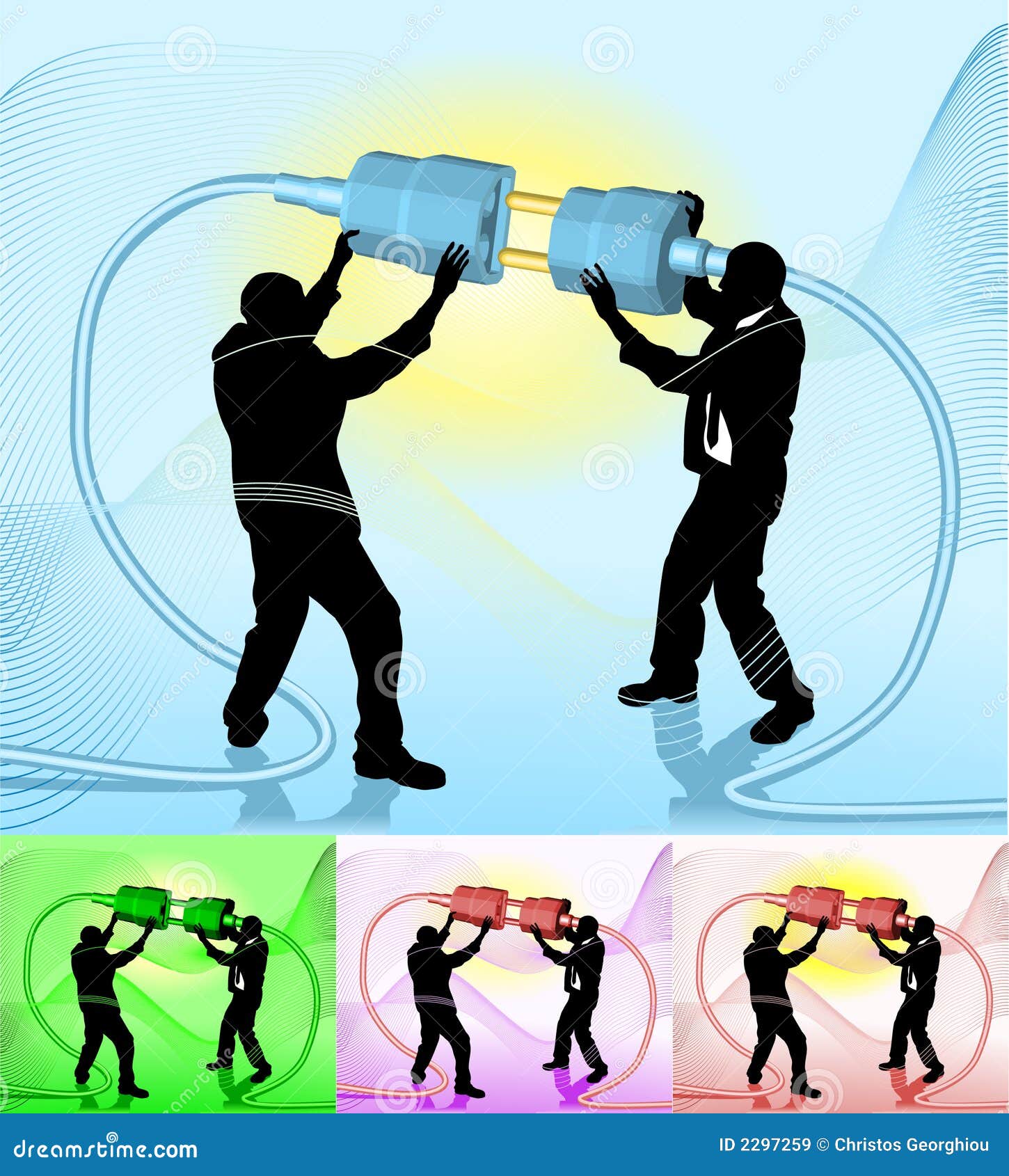 Connecting stock vector. Illustration of businesspeople - 2297259