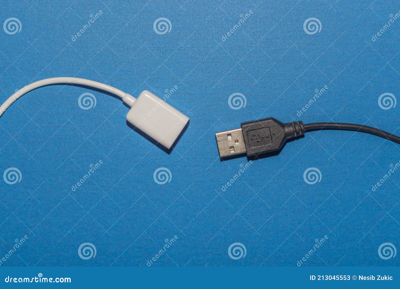 Connecting Black and White Cable Stock Image - Image of accessories ...