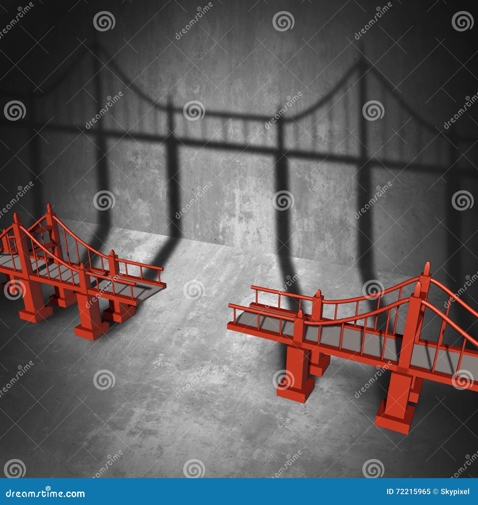 Connecting a Bridge stock illustration. Illustration of shadow - 72215965