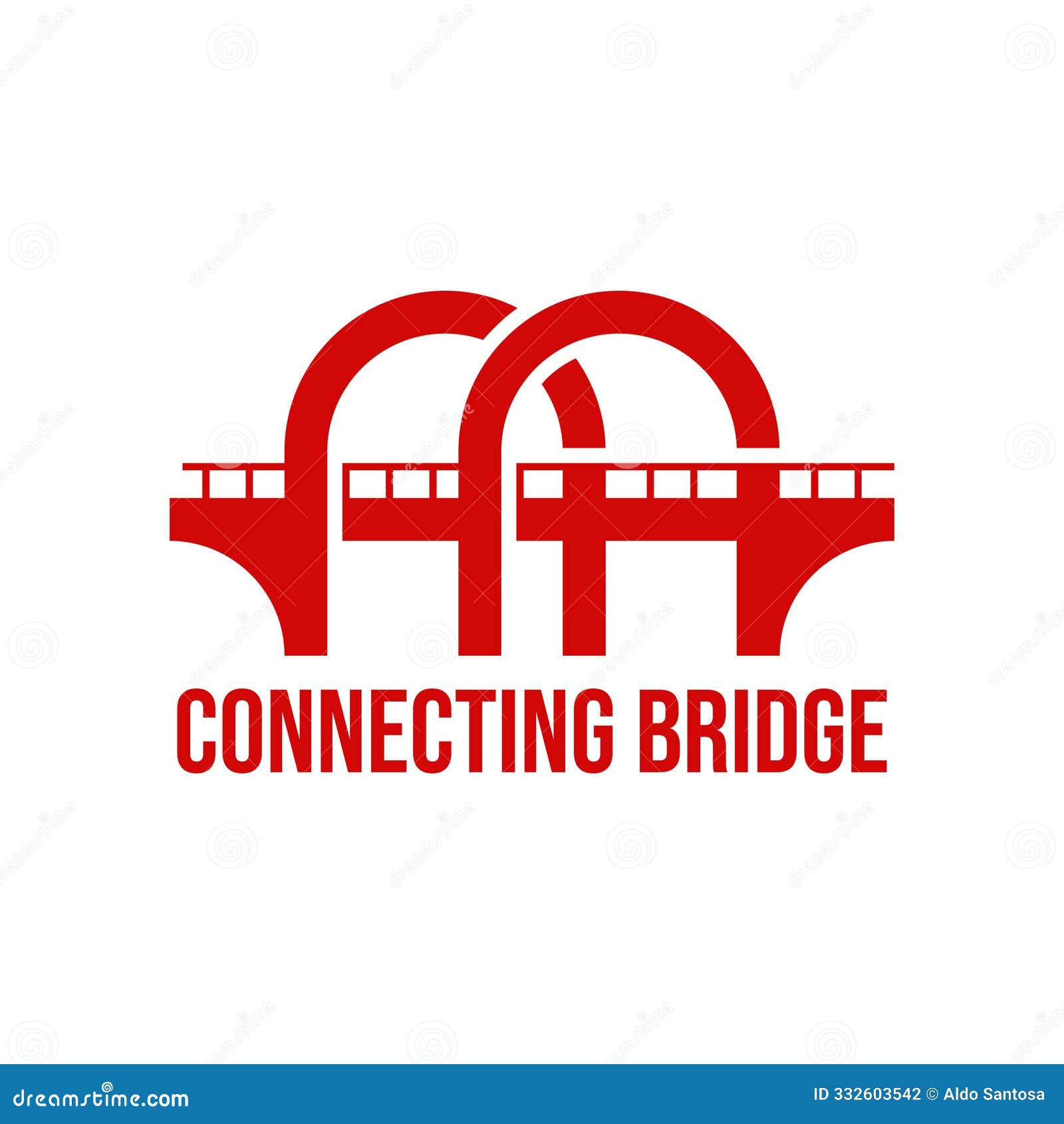 Connecting Bridge Minimalist Logo Design Stock Vector - Illustration of ...