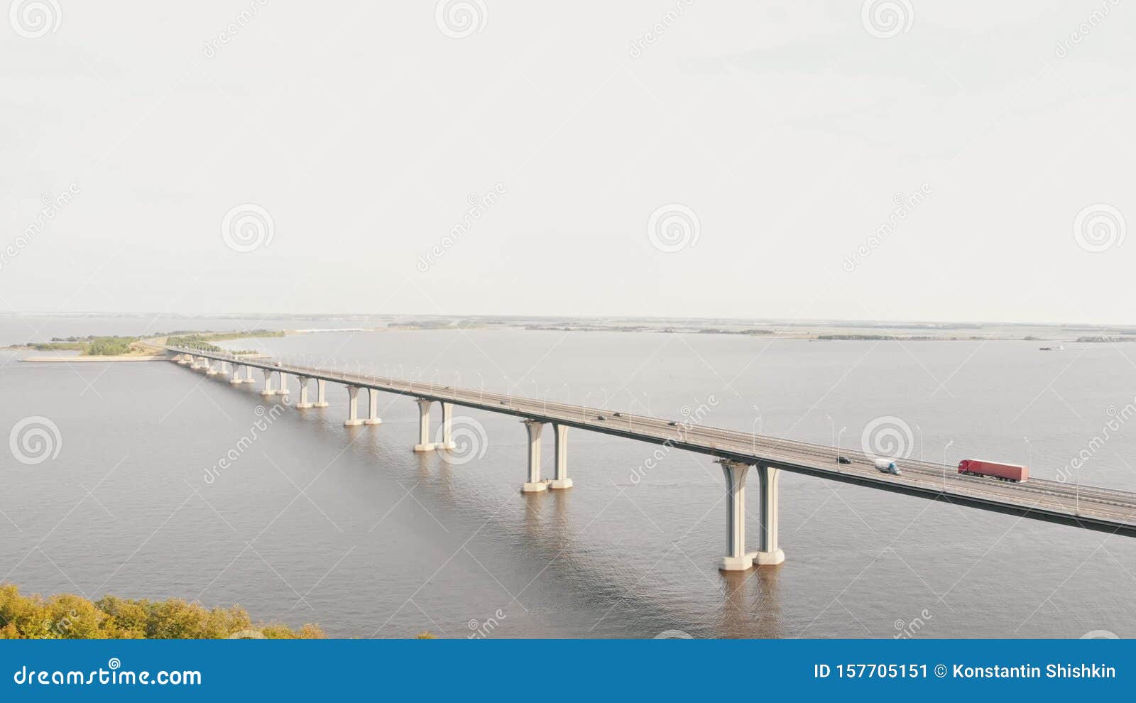 A Connecting Bridge Over the River Stock Video - Video of water ...