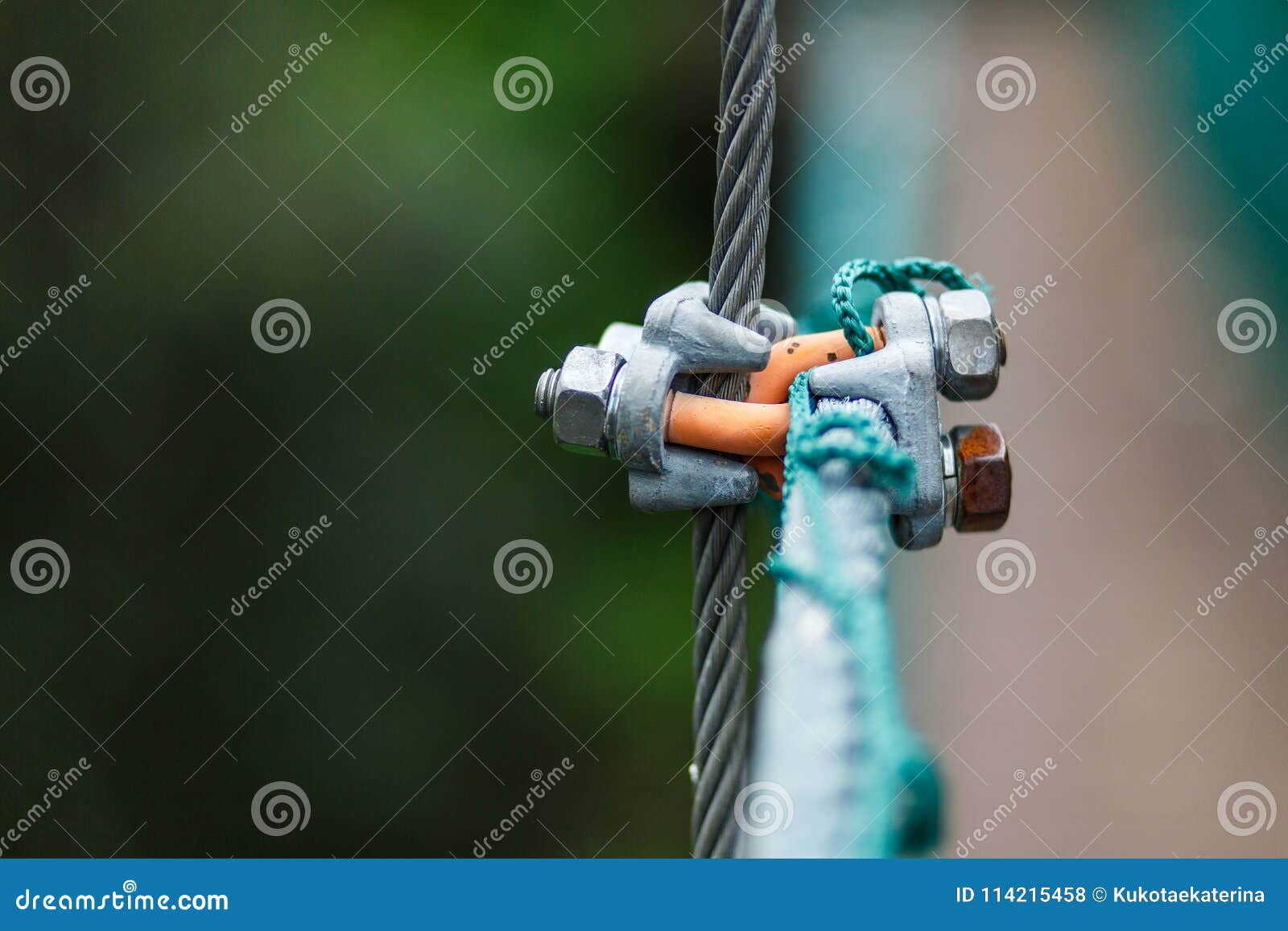 Connecting cable clamp stock photo. Image of engineering - 114215458