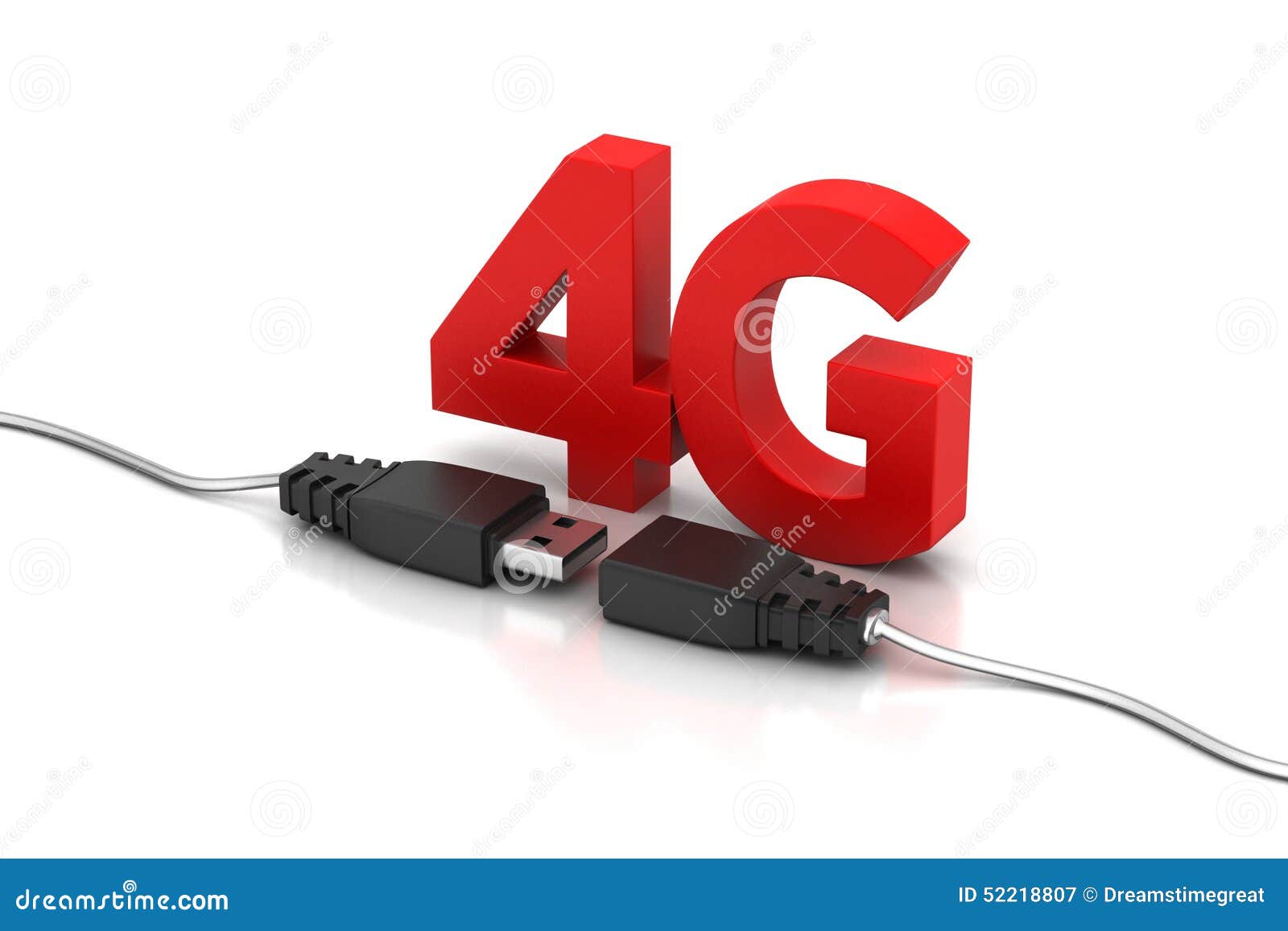 Connecting cable with 4g stock illustration. Illustration of electric ...