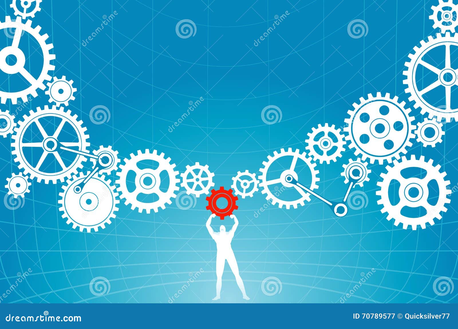 Connecting Cogs Link stock vector. Illustration of background - 70789577