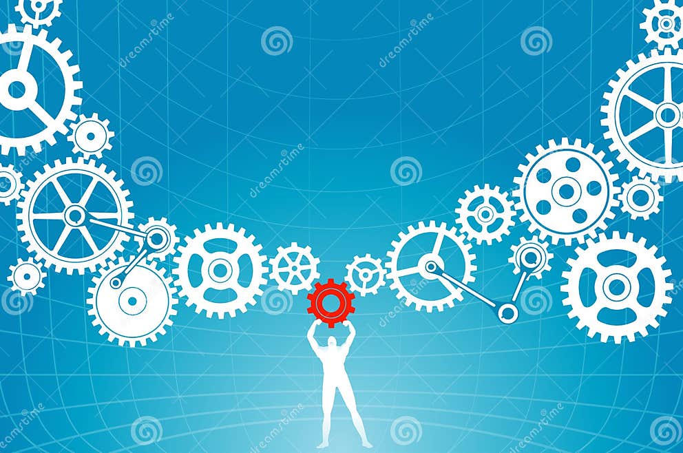 Connecting Cogs Link stock vector. Illustration of background - 70789577