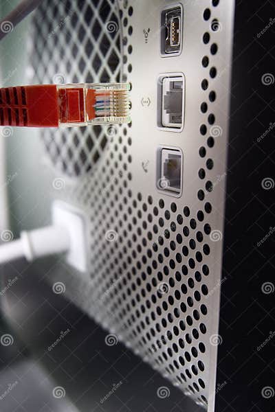 Connecting the computer stock photo. Image of information - 1010712