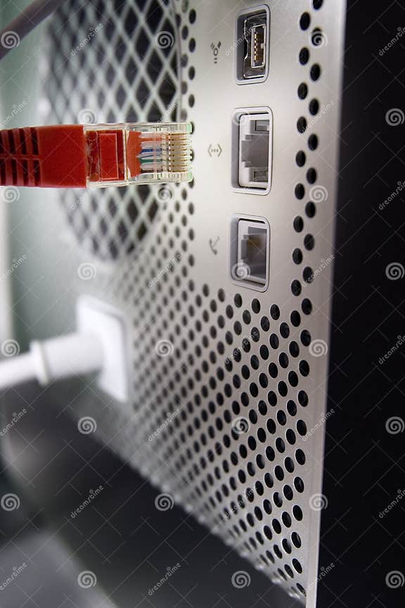 Connecting the computer stock photo. Image of information - 1010712