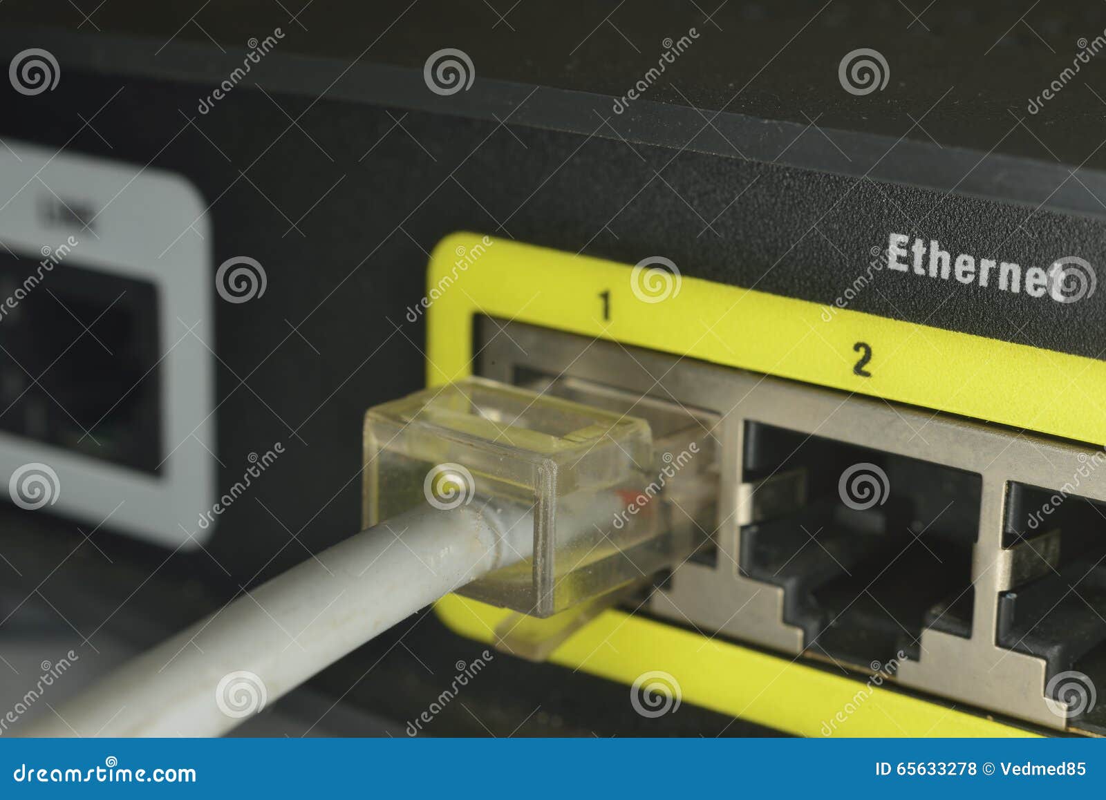 Connecting a Computer To the Router Stock Photo - Image of information ...