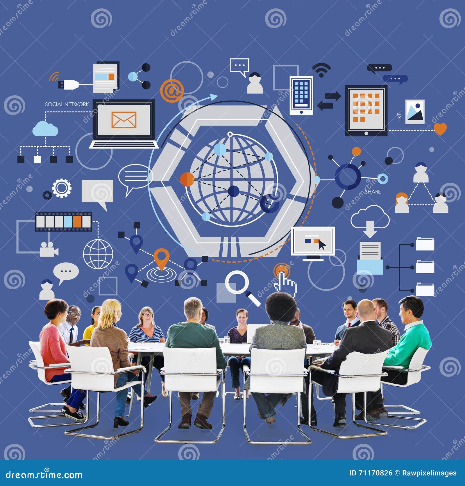 Connecting Connection Computer Digital Data Concept Stock Photo - Image ...