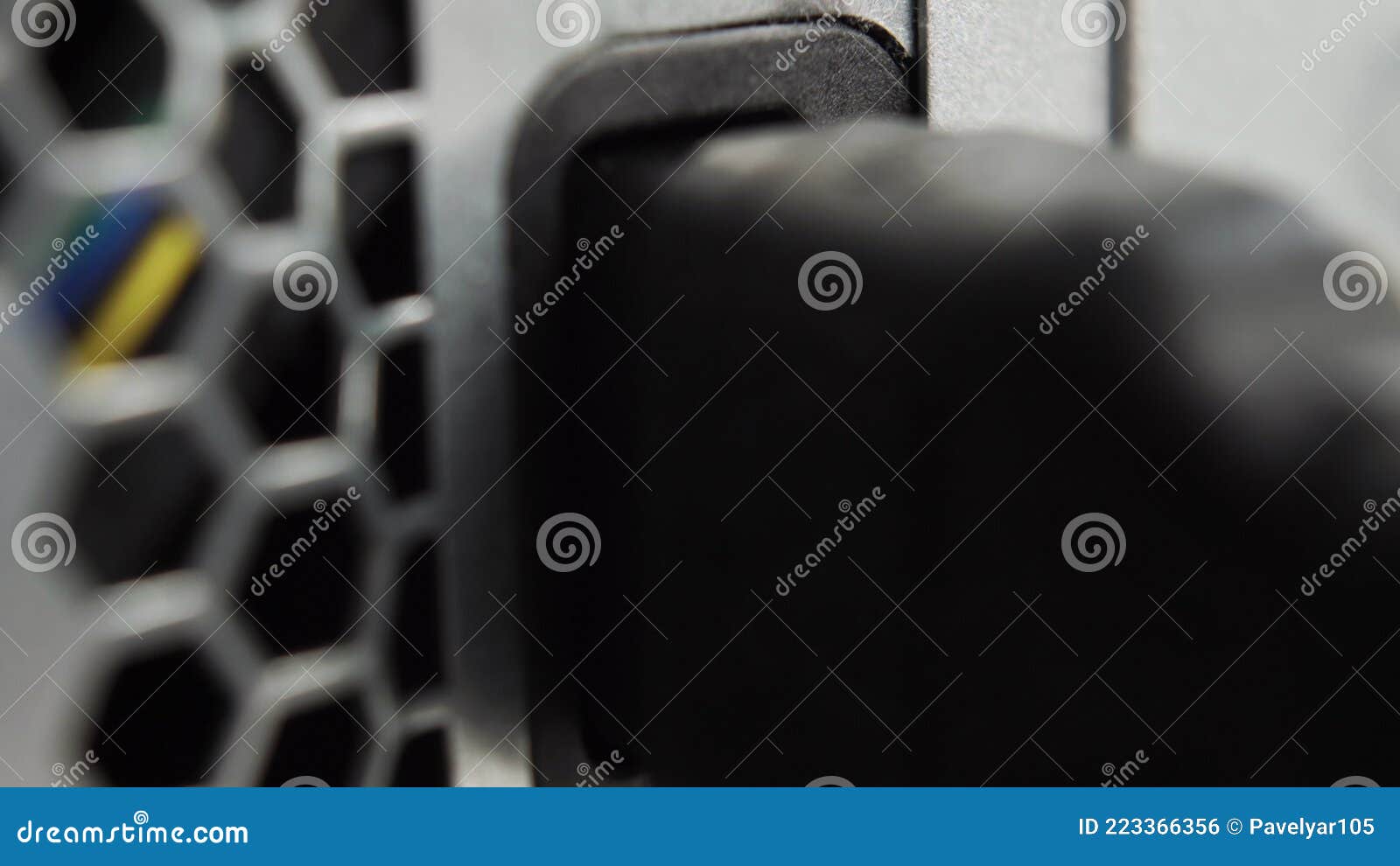 Connecting the Desktop Power Cable Plug Stock Footage - Video of ...