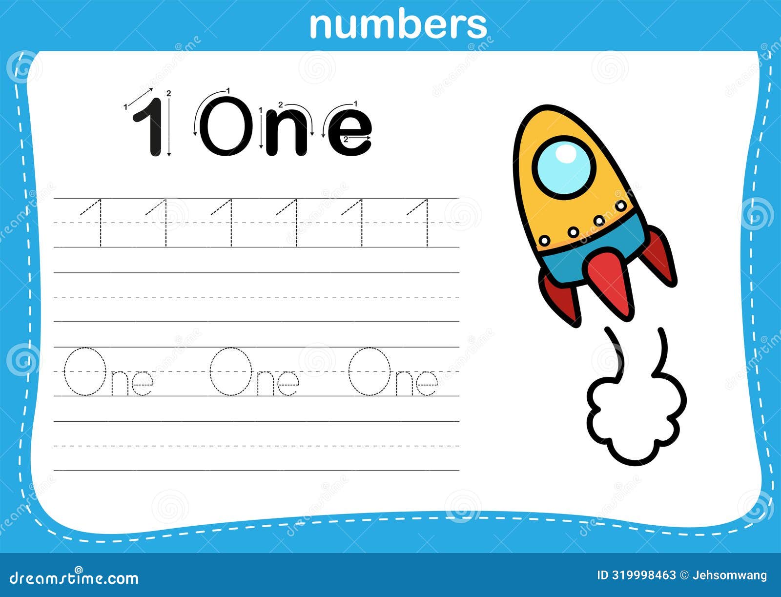 Connecting Dot And Printable Numbers Exercise For Preschool And ...