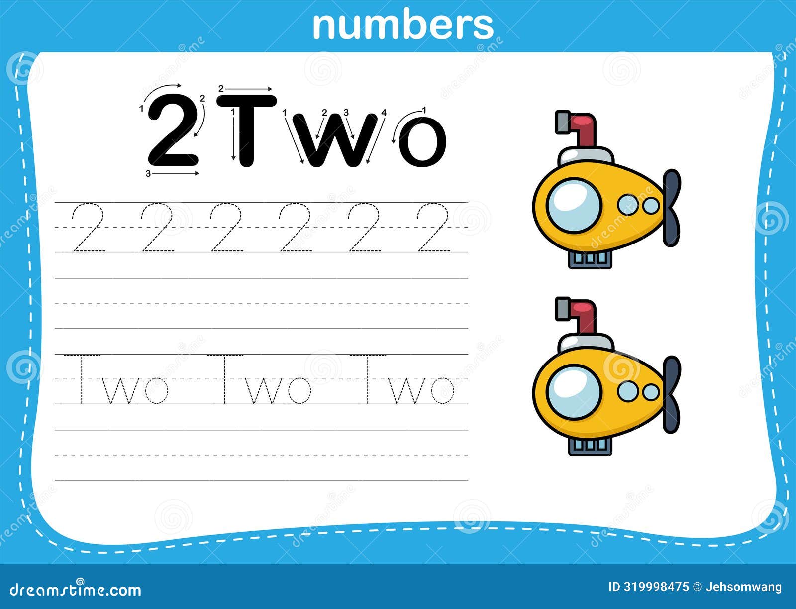 Connecting Dot And Printable Numbers Exercise For Preschool And ...