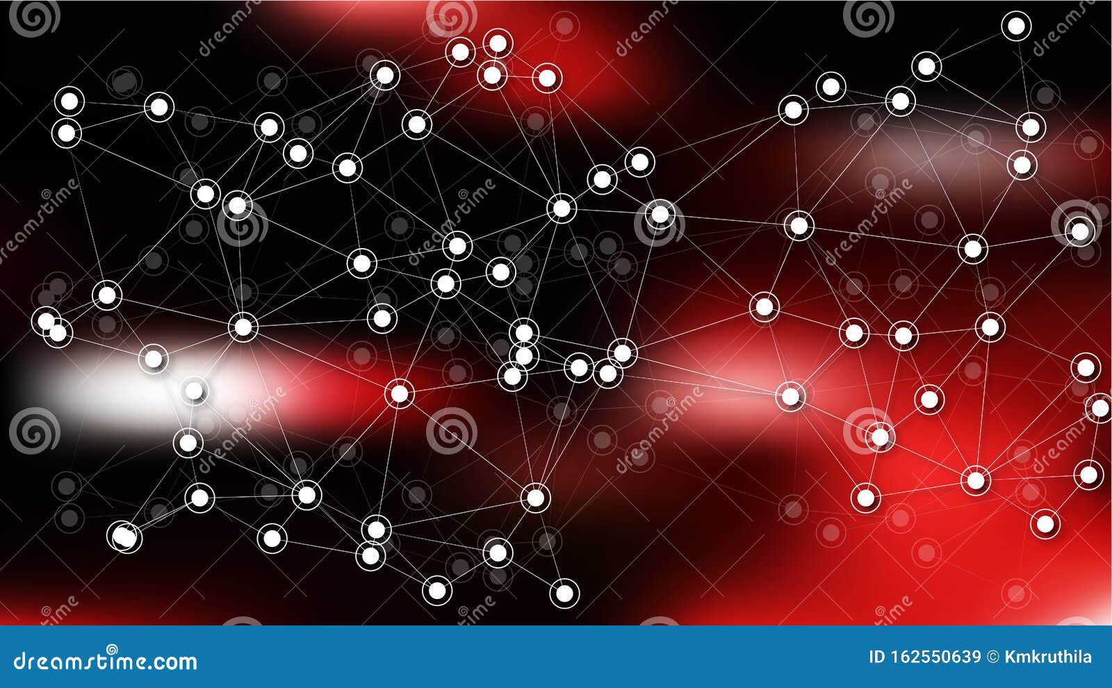 Connecting Dots and Lines Cool Red Abstract Background Stock Vector ...