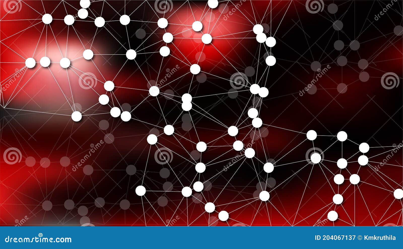 Connecting Dots and Lines Red and Black Abstract Background Image Stock ...