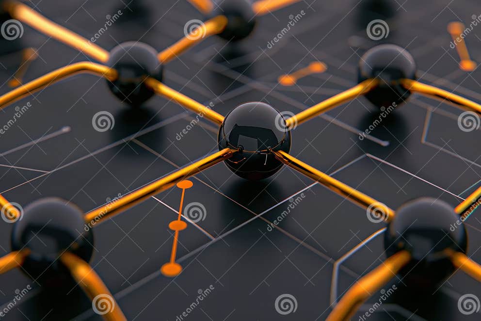 Connecting The Dots Visualizing Communication Networks And Statistical Data Stock Illustration