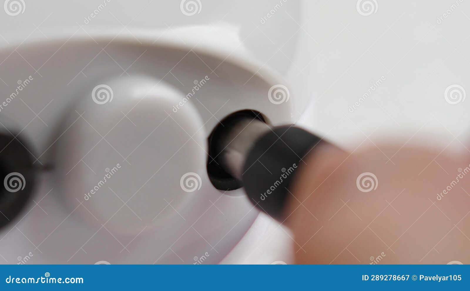 Connecting an Electric Plug DC Power into the Socket of an Electrical ...