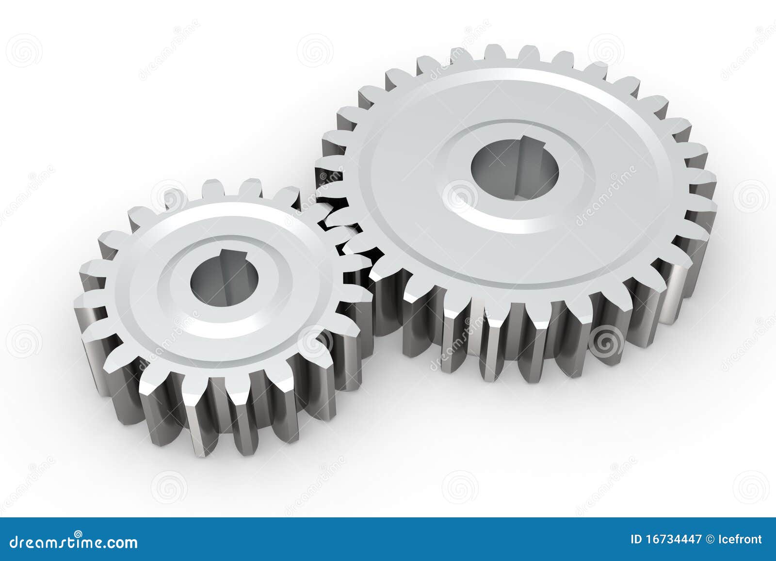 Connecting gears stock illustration. Illustration of render - 16734447