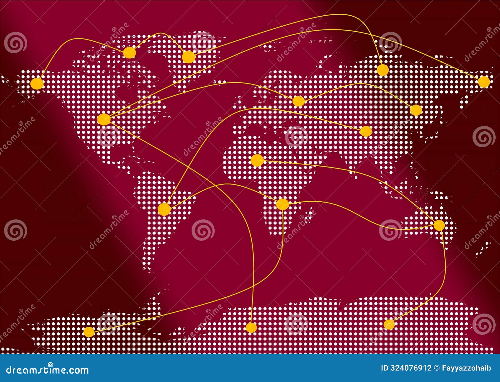 Connecting the Globe World Map Global Connection Stock Illustration ...