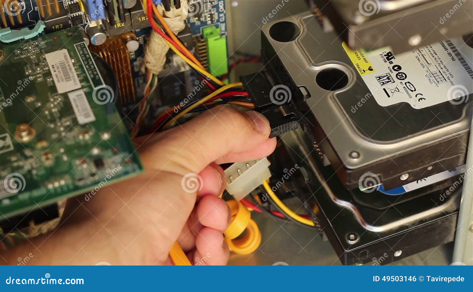 Connecting Hard Disk Drive stock footage. Video of disc - 49503146