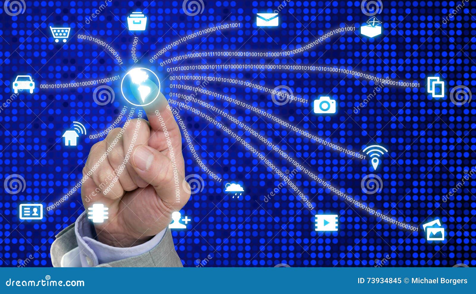 Connecting the Internet of Things Stock Image - Image of connected ...