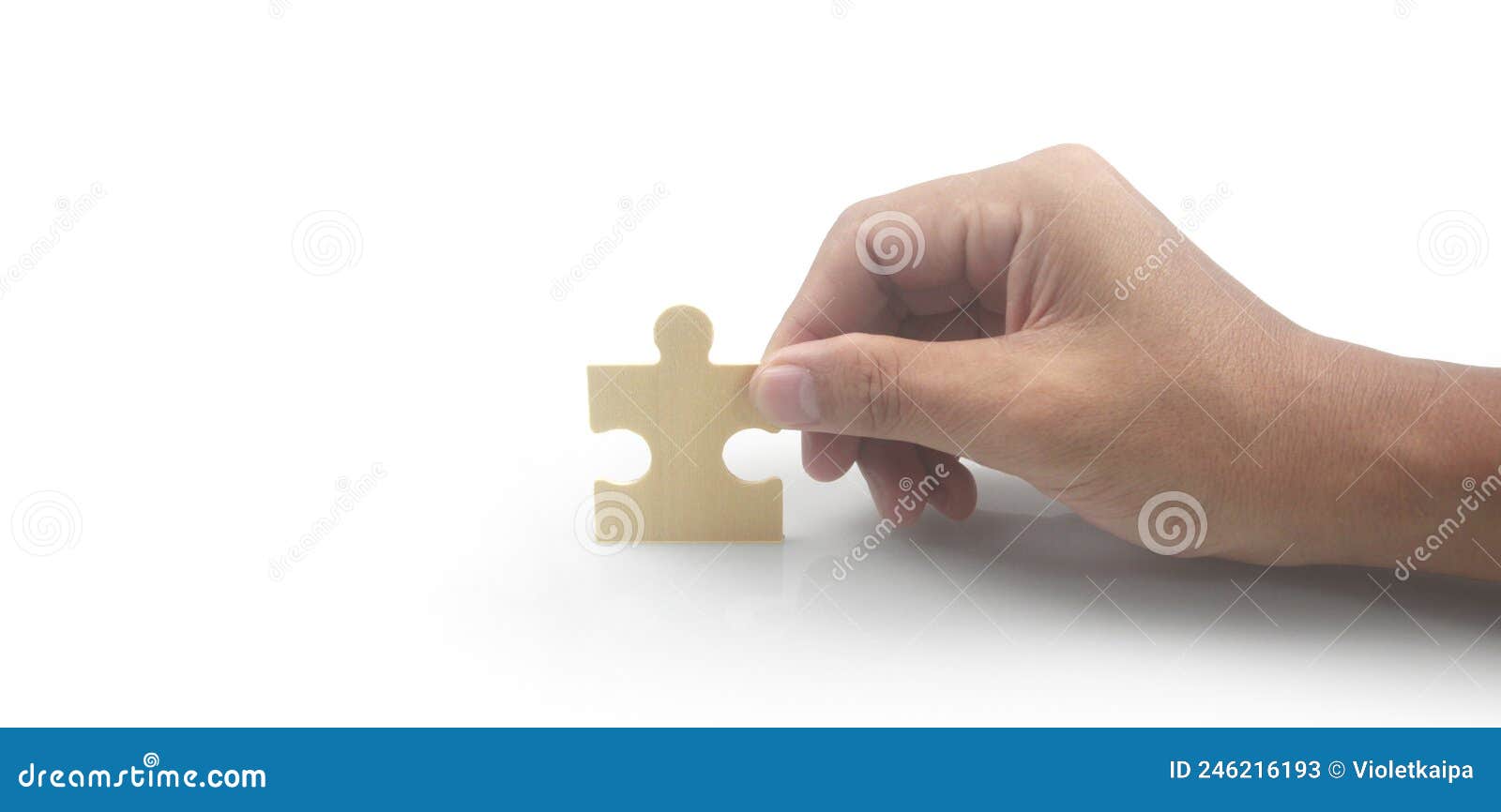 Connecting Jigsaw Puzzle in Hand Stock Image - Image of strategy ...
