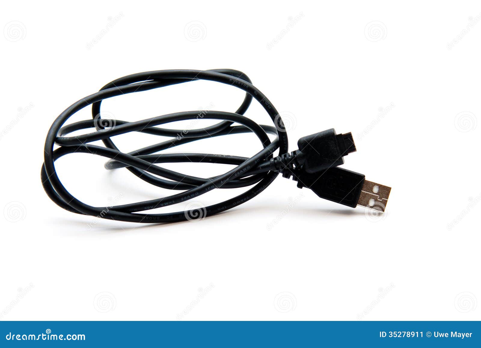 Connecting Lead for Camera on Computer Stock Image - Image of cables ...