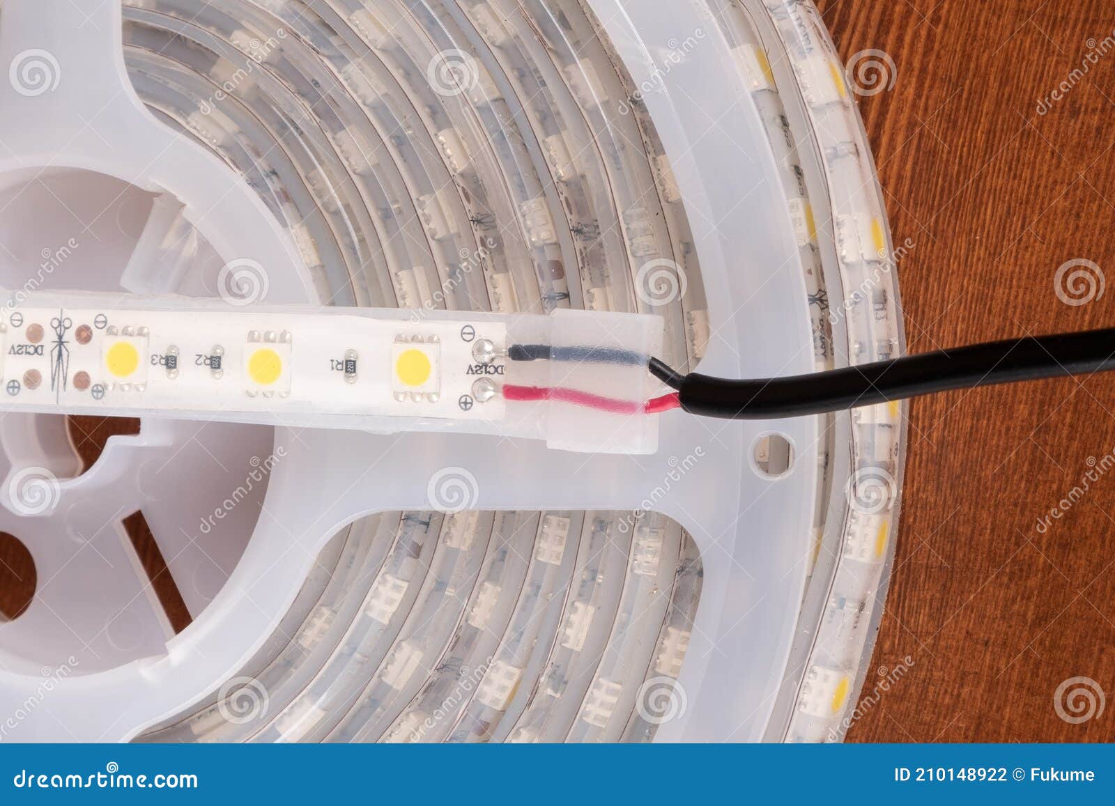Connecting LED Strip,roll with Diode Light Stock Photo - Image of ...