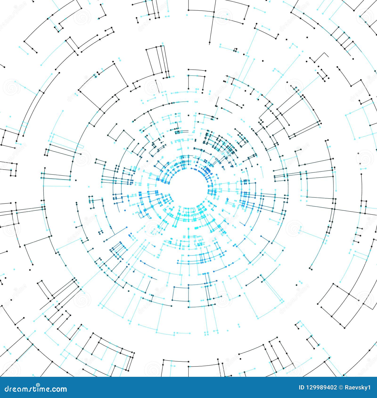 Connecting Lines and Dots on White Background. Abstract Network ...