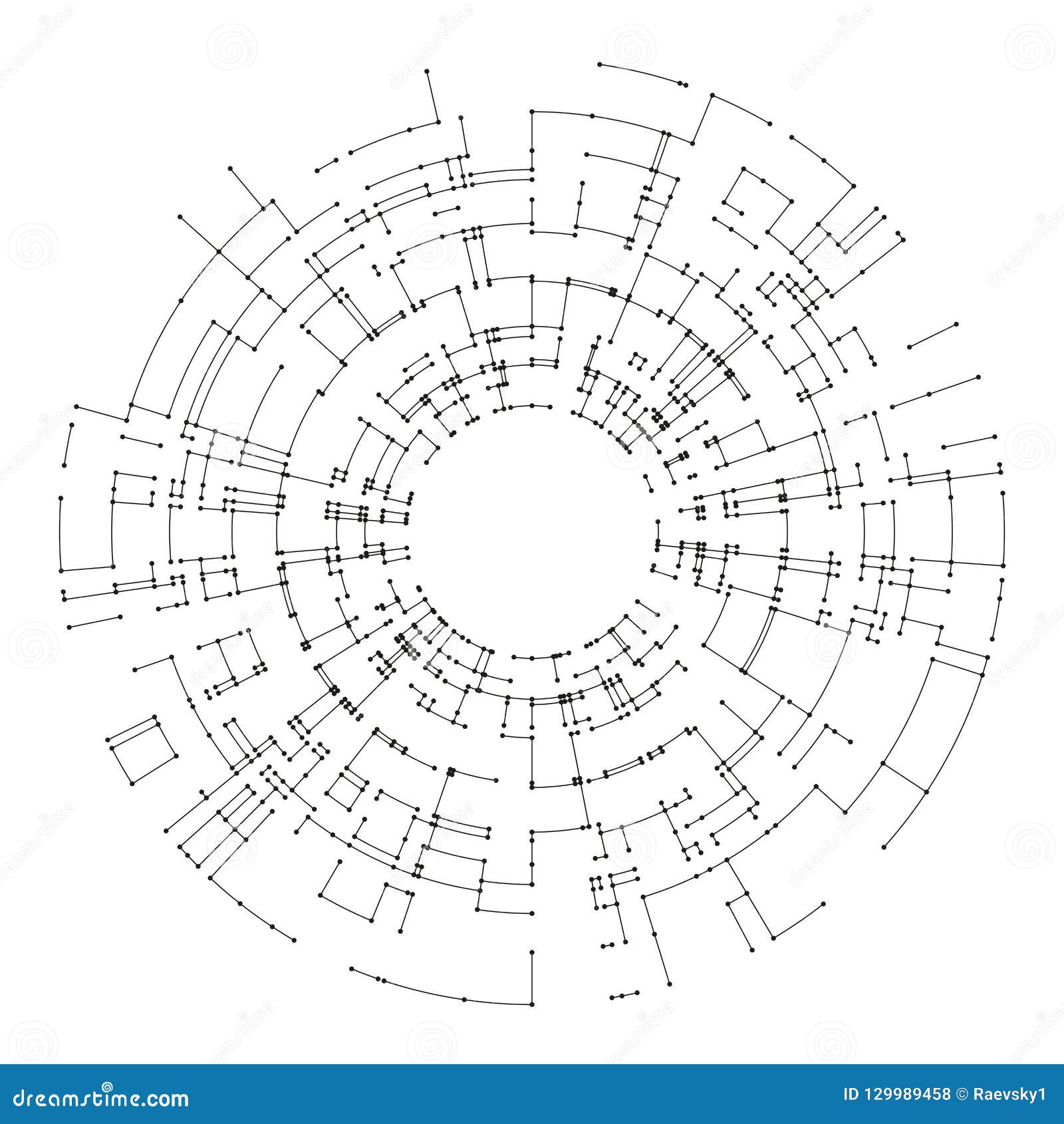 Connecting Lines and Dots on White Background. Abstract Network ...