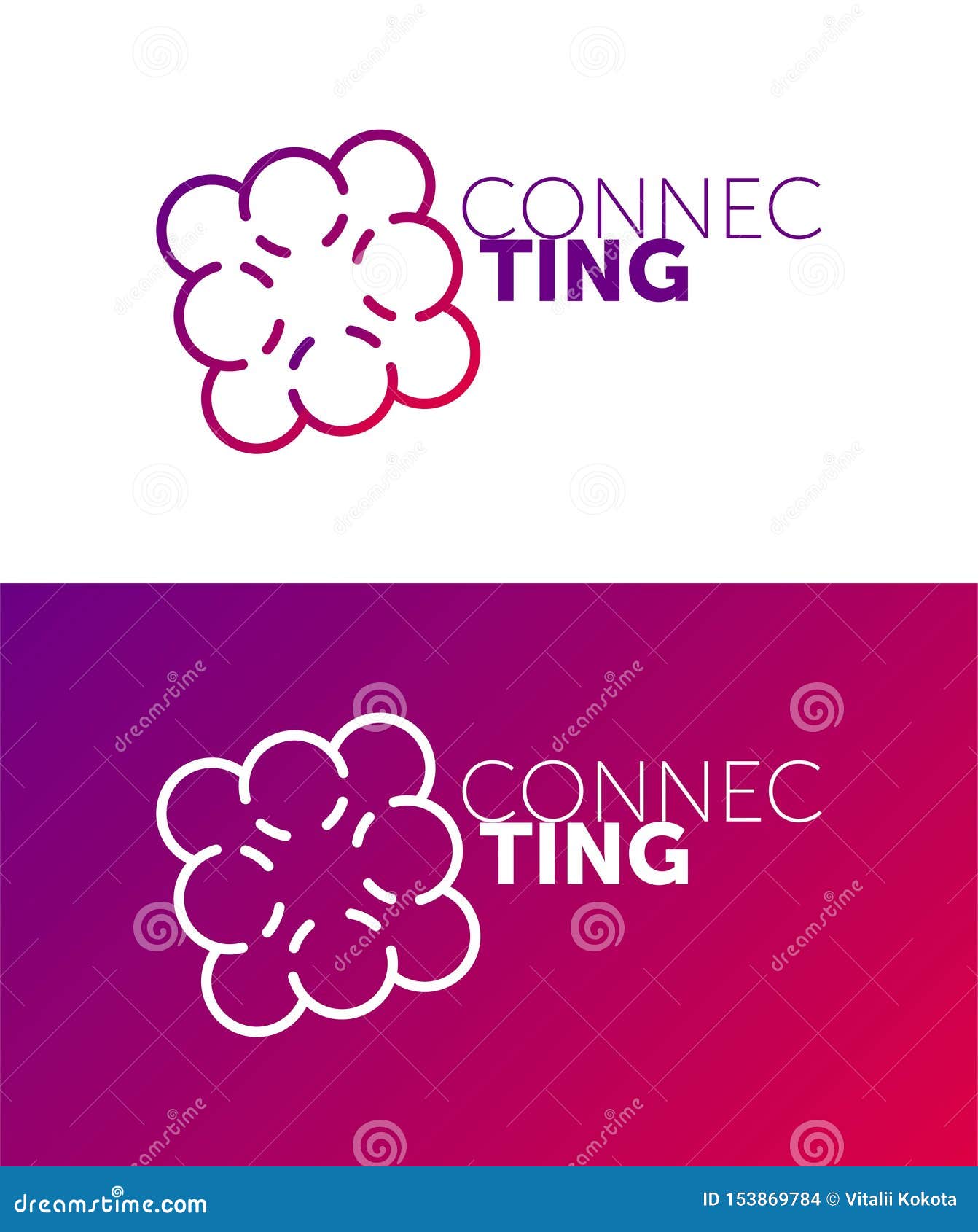 Connecting Logo. Circle Vector Objects. Line Logo Stock Vector ...