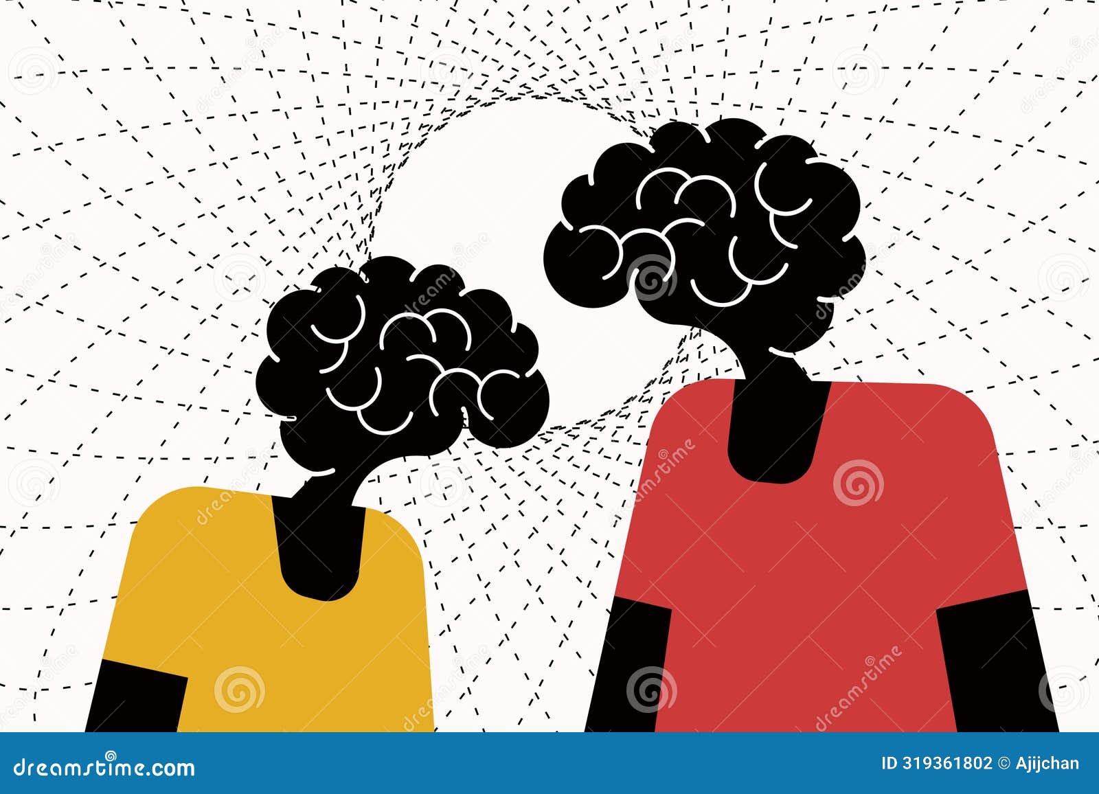 Connecting Minds. the Power of Shared Ideas Stock Vector - Illustration ...
