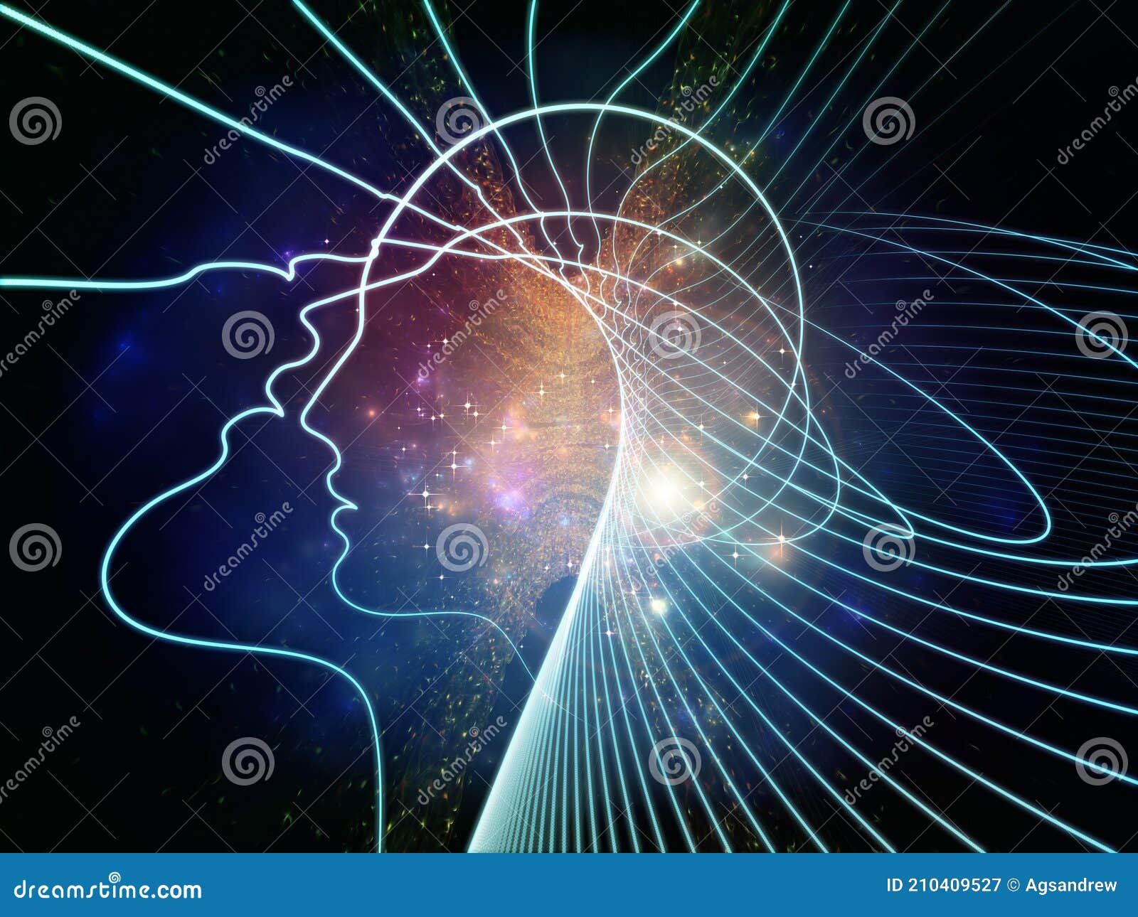 Connecting Minds stock illustration. Illustration of human - 210409527