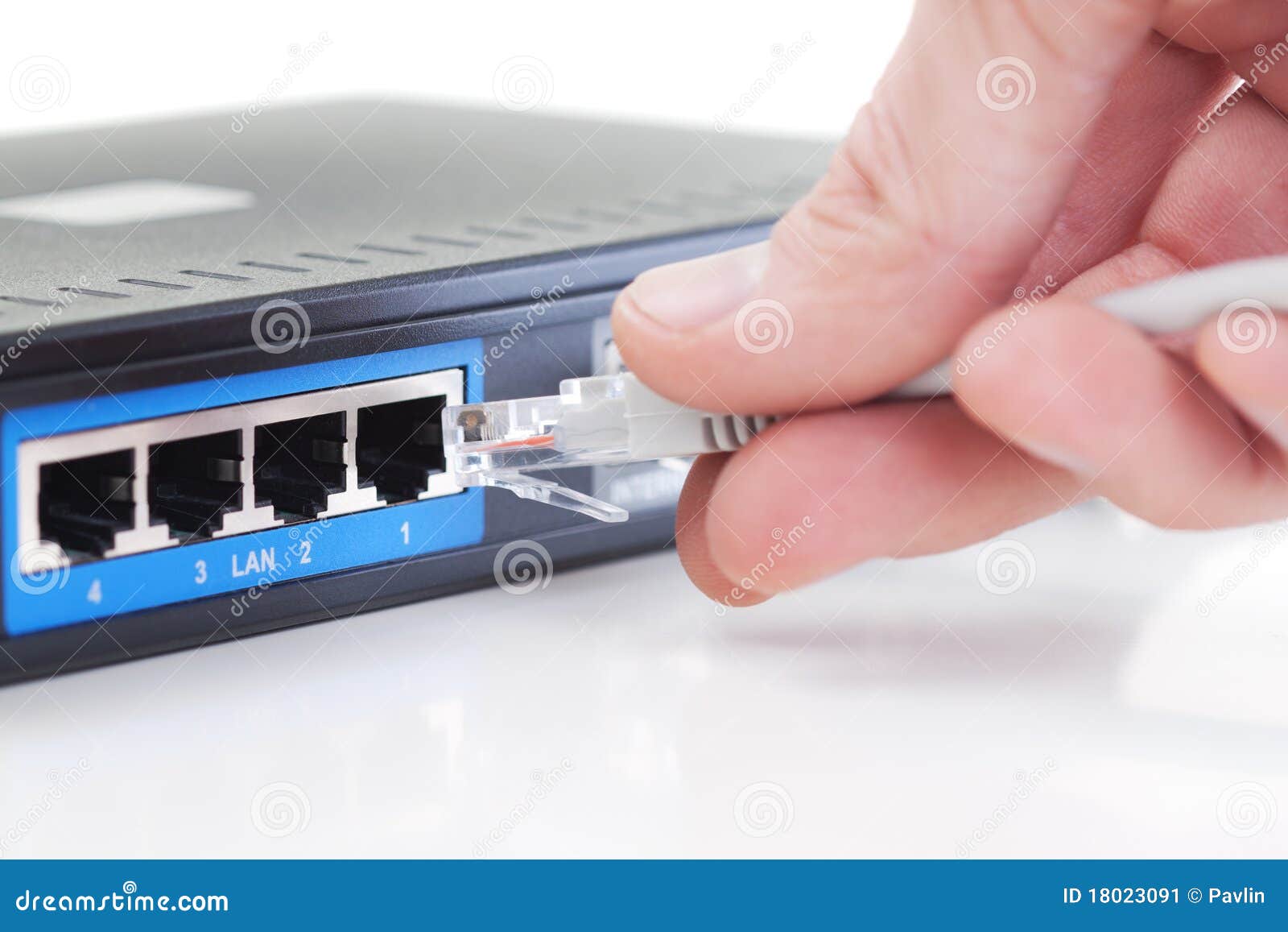 Connecting network plug stock image. Image of hand, communication ...