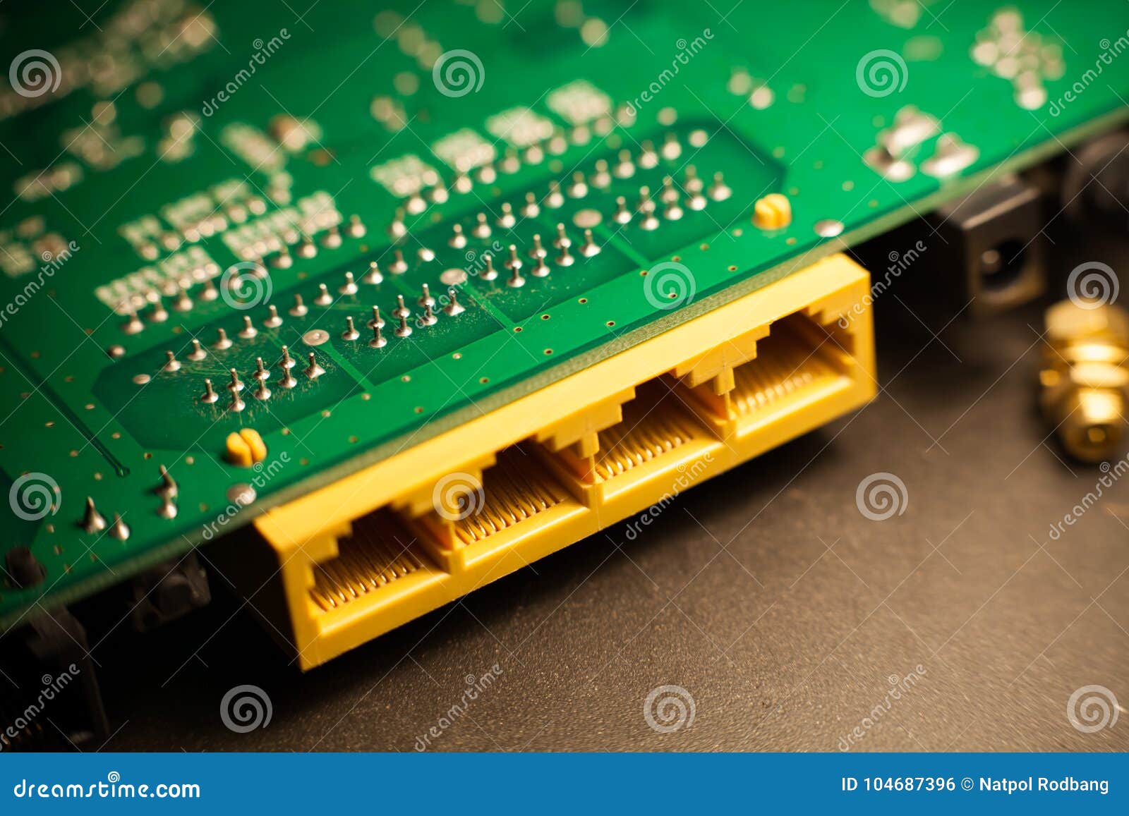 Connecting Network Plug, Back Side LAN Port, Router Stock Photo - Image ...