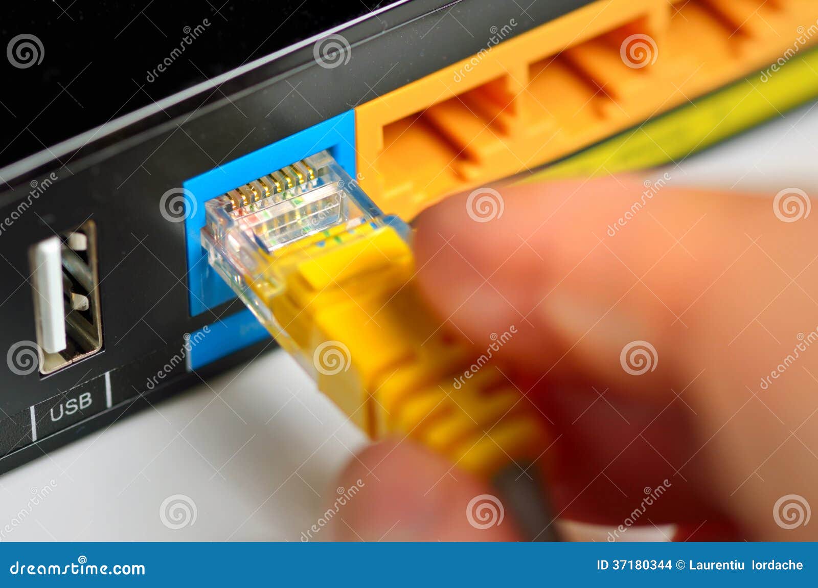 Connecting network plug stock photo. Image of closeup - 37180344