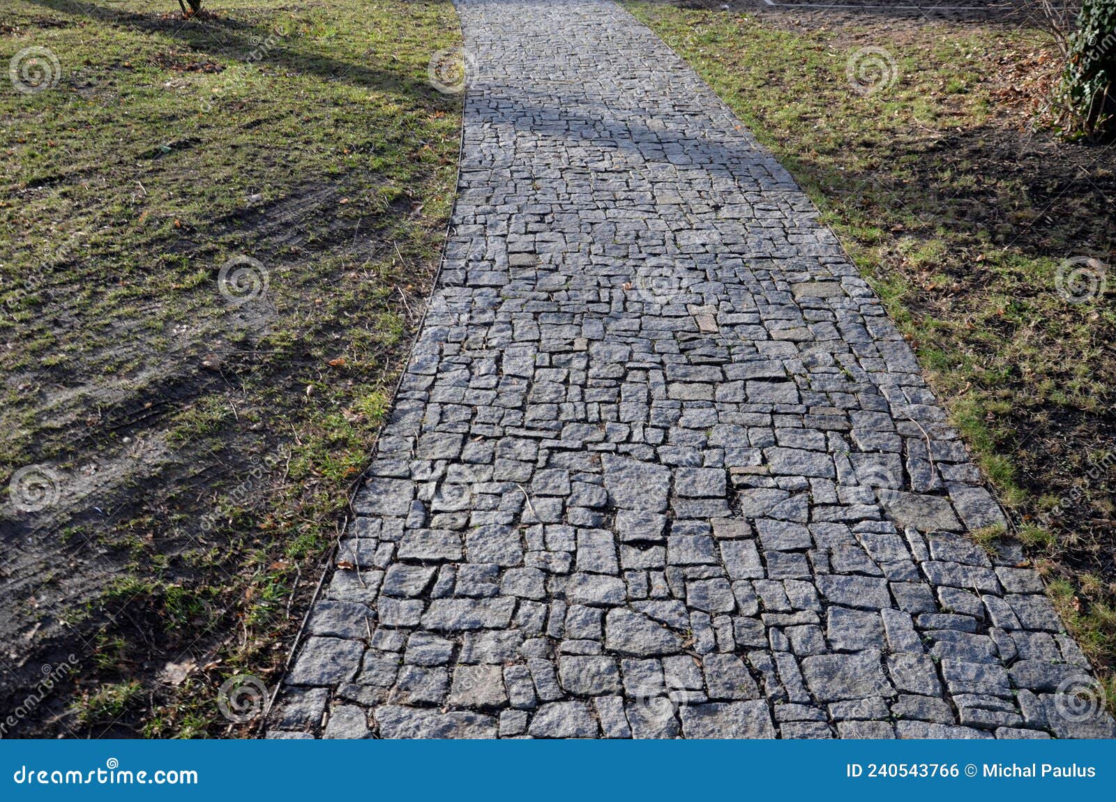 Connecting the Park Path and Sidewalk To the Asphalt Road Using a Strip ...