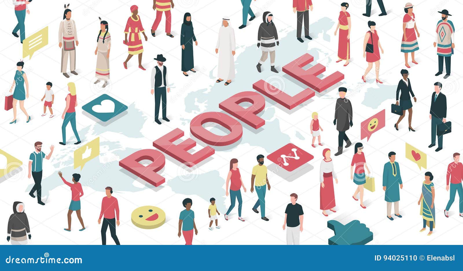 Connecting People Around the World Stock Vector - Illustration of ...