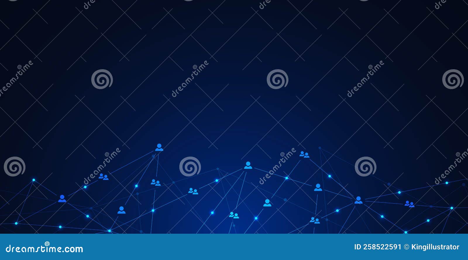 Connecting People and Communication Concept, Social Network. Vector ...