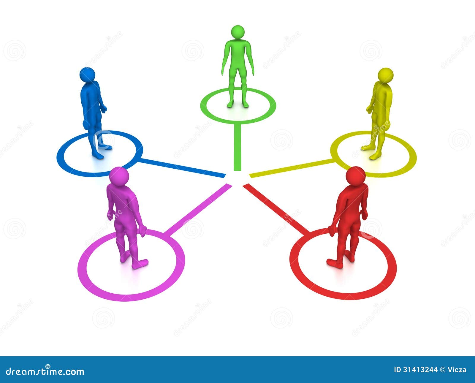 Connecting people stock illustration. Illustration of render - 31413244