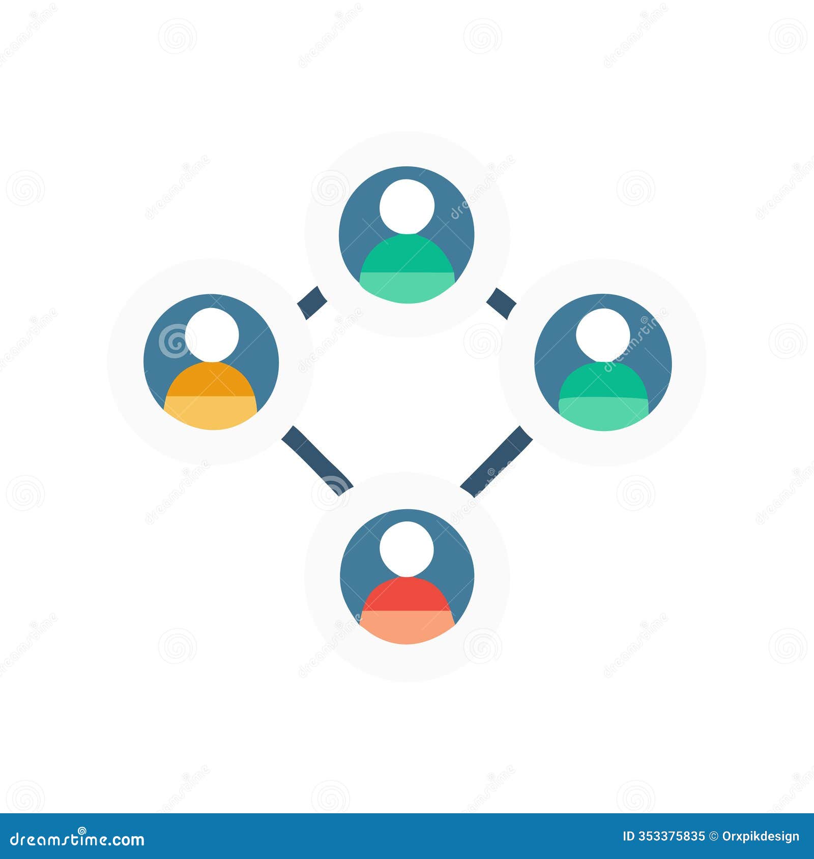 Connecting People Icon for Social Interactions Stock Vector ...