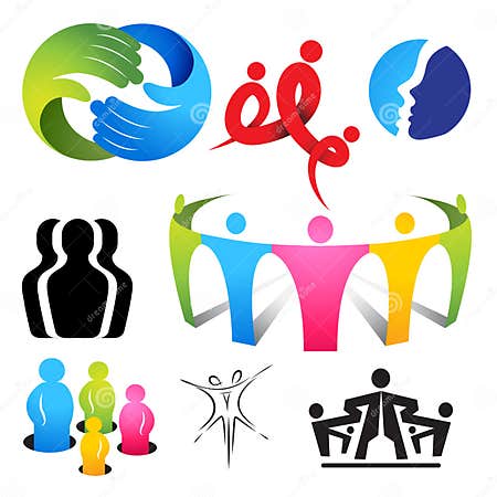 Connecting People Icons stock vector. Illustration of symbols - 26272828