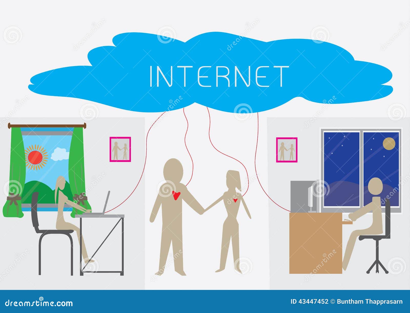 Connecting people stock illustration. Illustration of foreign - 43447452
