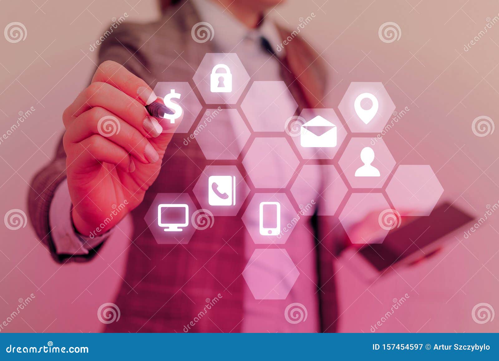 Connecting People on the Internet, Social Network Connection. Pointing ...