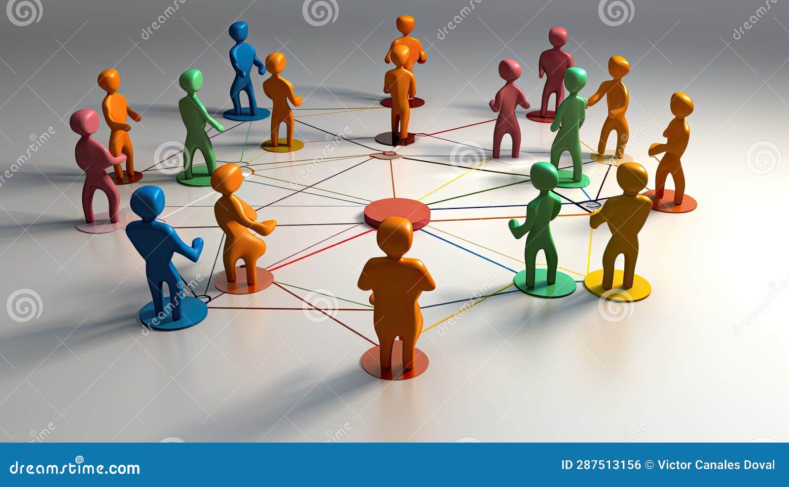 Connecting People. Social Network Concept Illustration Stock ...